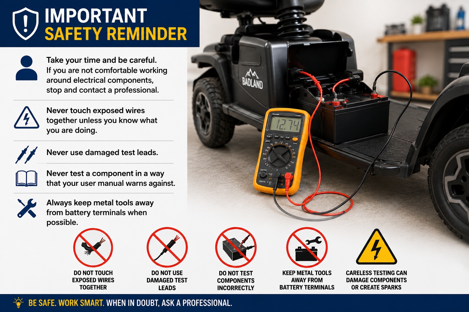 How to Test a Mobility Scooter With a Multimeter